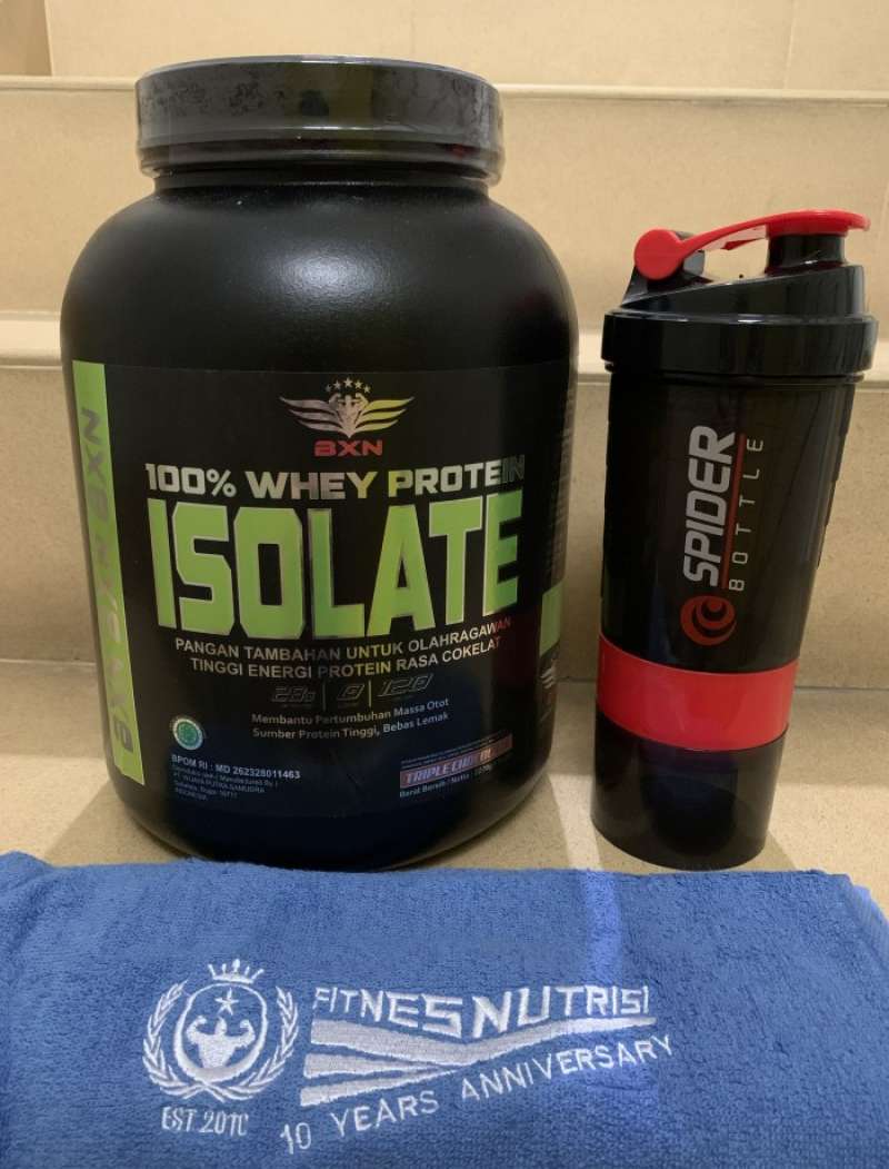 Promo Bxn 100% whey protein isolate suplemen fitness susu muscle otot ...
