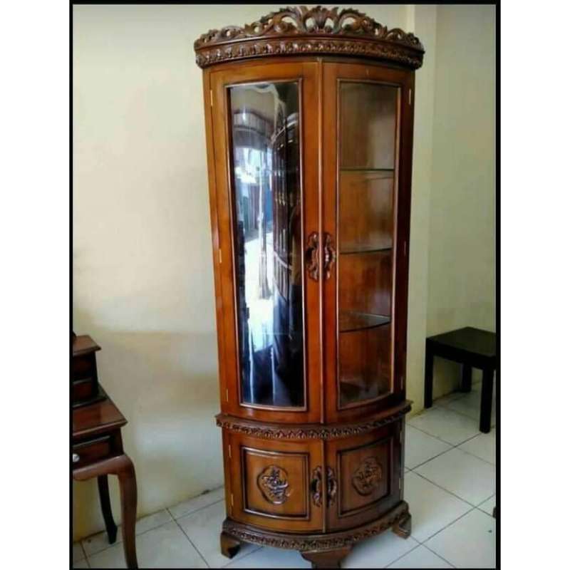Jual Lemari Rak Pojok Sudut Kayu JatiMawar di Seller Fatih Meubel ...