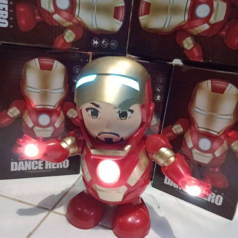Jual Boneka Miniatur Joget Mainan Anak-anak Avenger Iron Man Smart ...