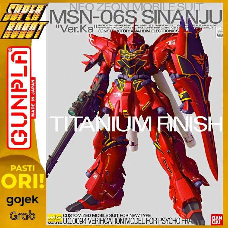 Jual BANDAI MG MSN-06S Sinanju Ver Ka TITANIUM FINISH di Seller Super Robot - Jembatan Besi ...