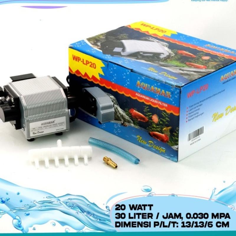 Promo Pompa Udara Kolam Aquarium Aquaman Wp Lp 20 Tekanan Besar 6 ...