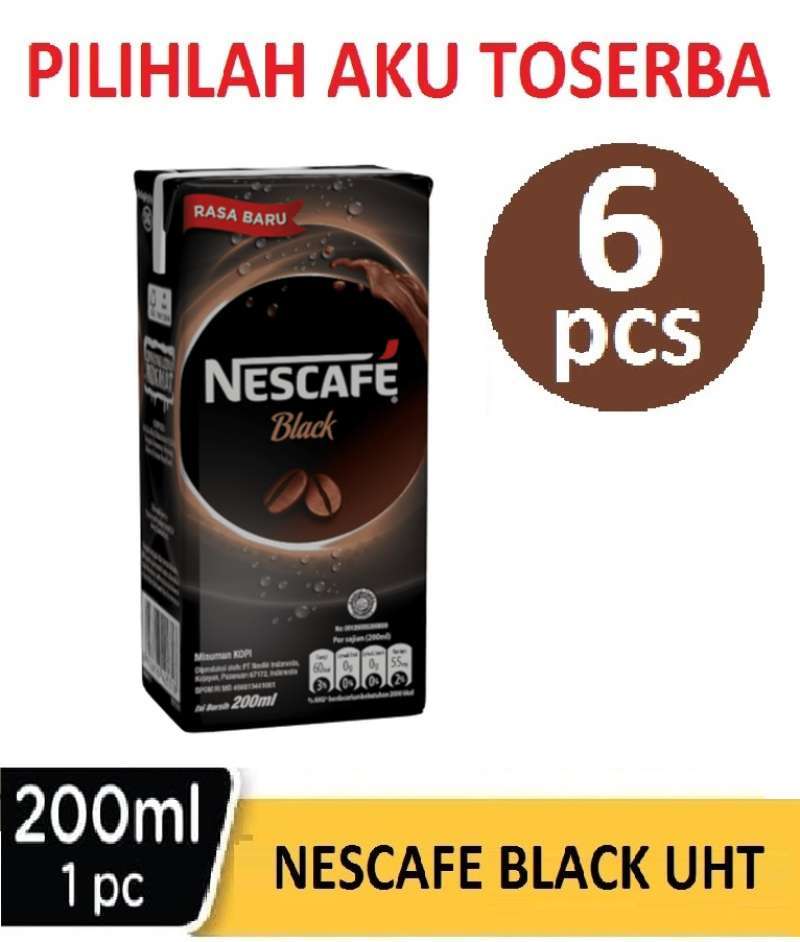Jual Nescafe BLACK UHT / Kopi HITAM Kotak Instan @180ml - ( 1 PAKET ISI ...