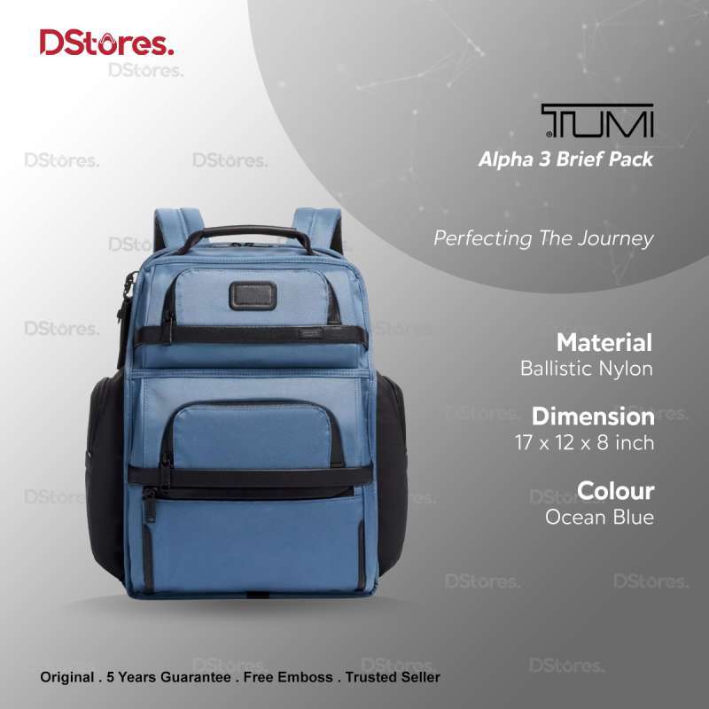 Jual TUMI Alpha 3 Brief Pack - Pacific Blue - Limited Edition di Seller ...
