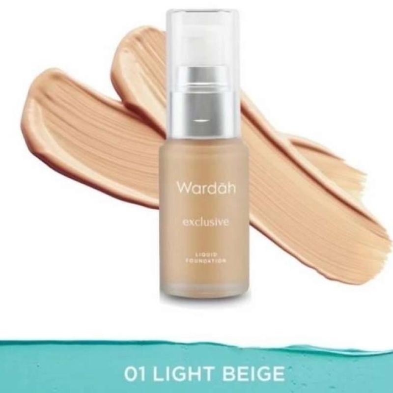 Jual Wardah Exclusive Liquid Foundation - 01 Light Beige Di Seller ...