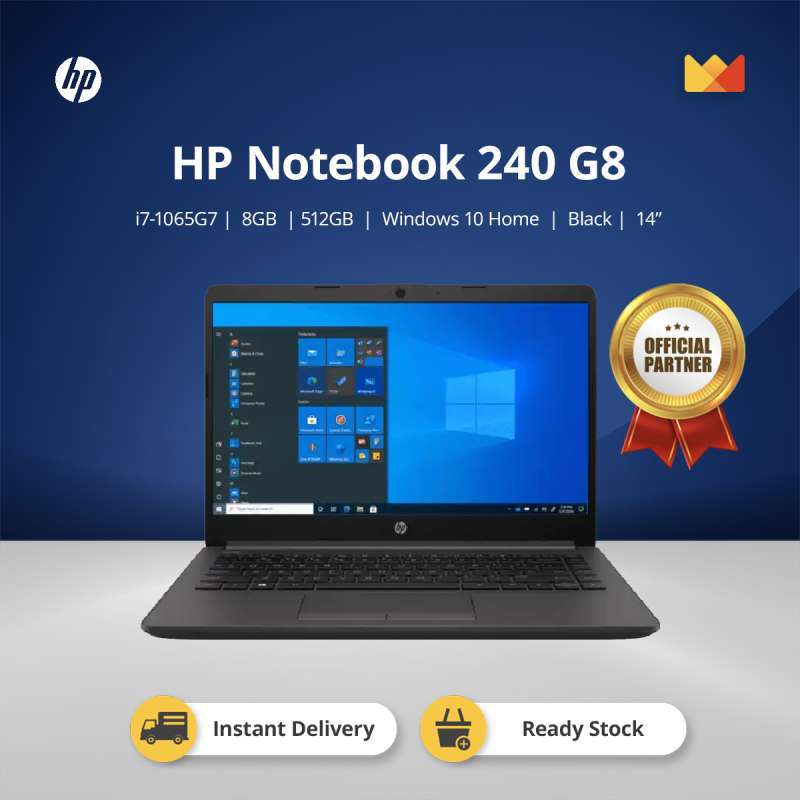 Jual LAPTOP HP 240 G8 (i7-1065G7/8GB/512GB/AMD Radeon/Win10Home/14 ...