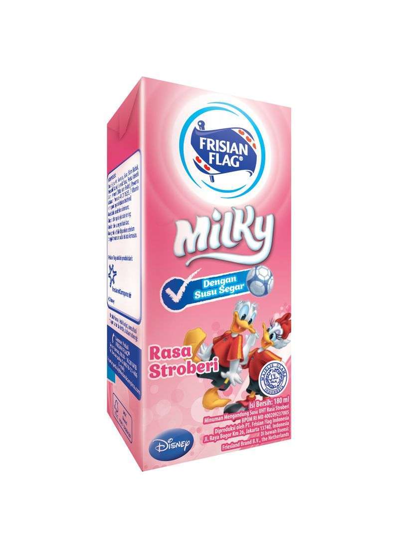 Jual Frisian Flag Susu Cair UHT Milky Strawberry 180 ml di Seller padimasprima - Kota Makassar ...