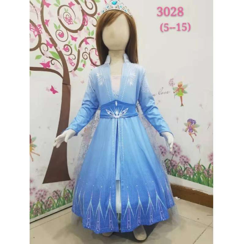 Promo Kostum Frozen 2 Elsa Dua Dress Baju Princess Anak Diskon 19% di ...