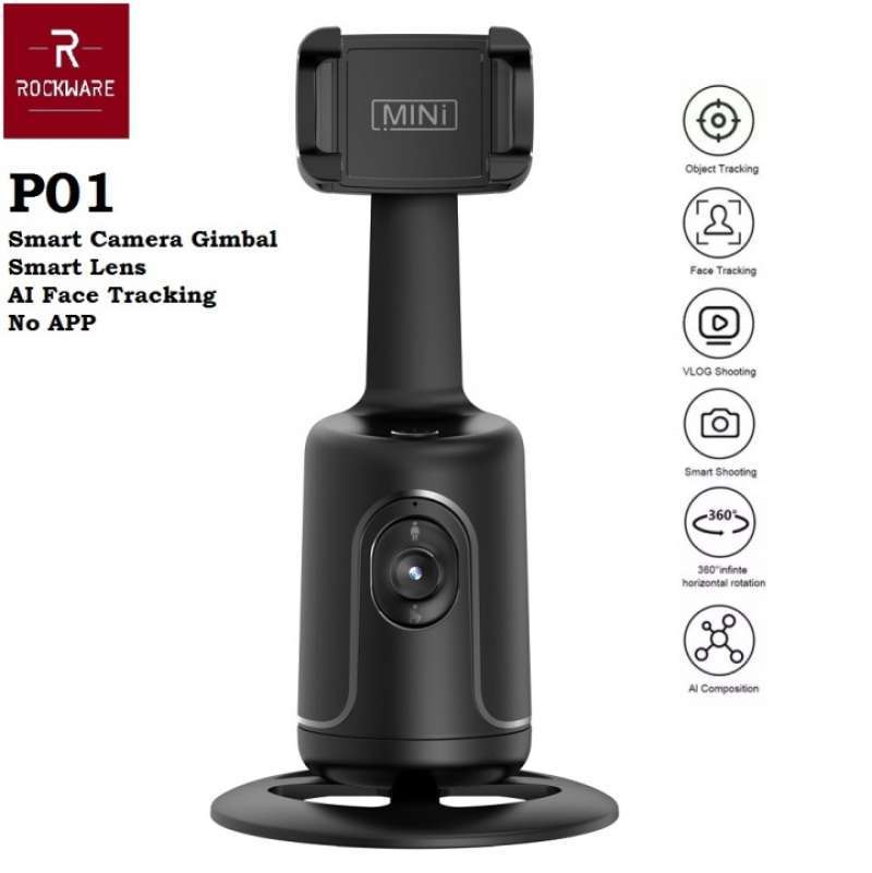 Jual Rockware P01 Auto Face Tracking Selfie Stick Tripod Sensor Wajah ...