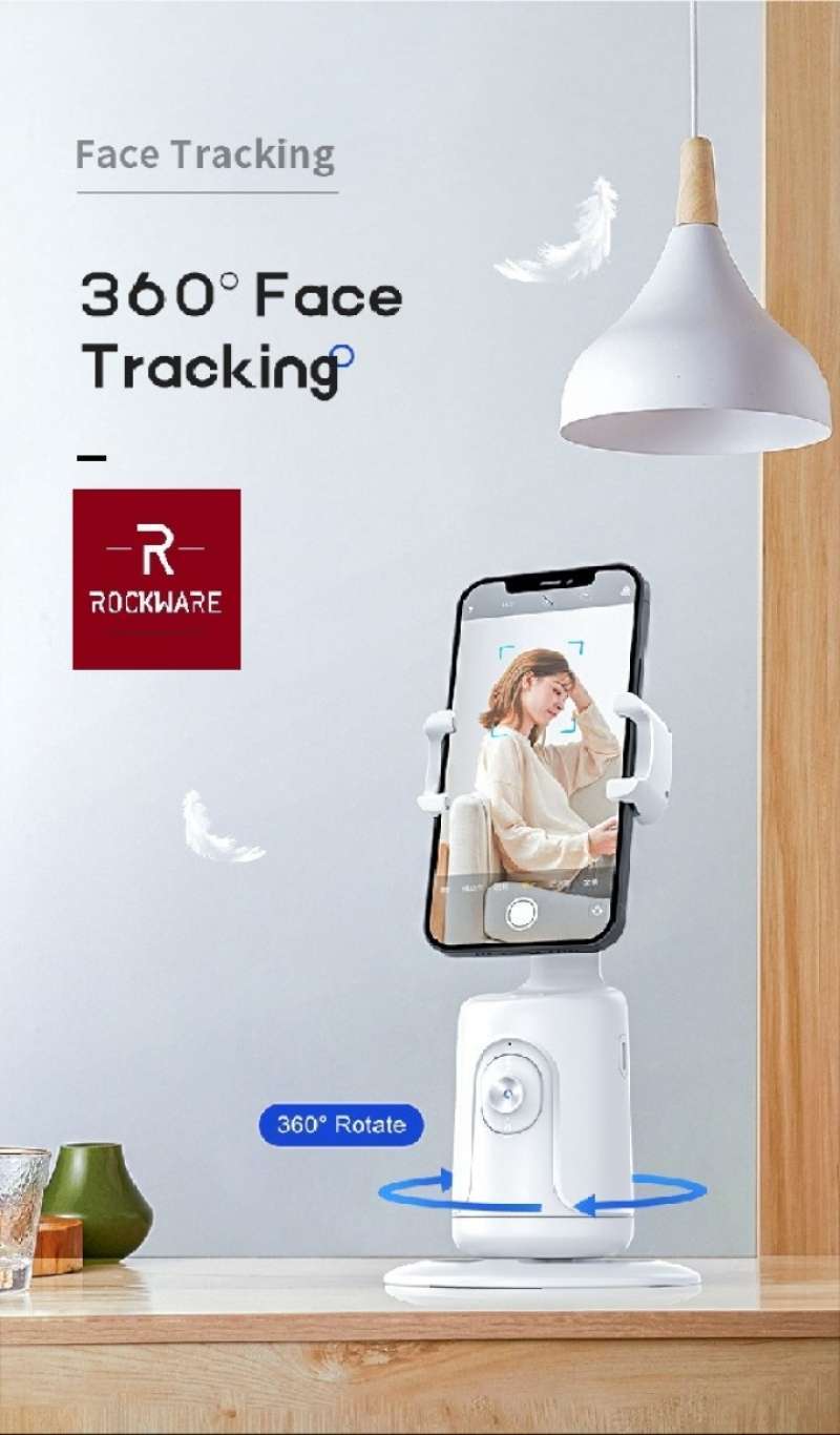 Jual Rockware P01 Auto Face Tracking Selfie Stick Tripod Sensor Wajah ...