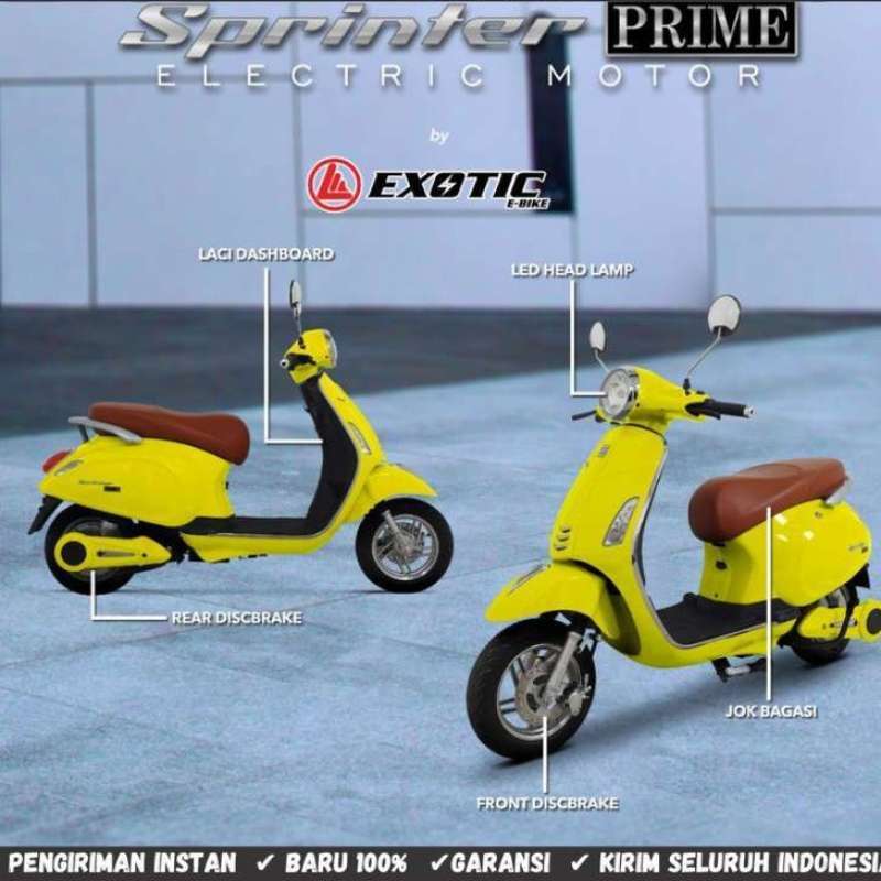 Jual Motor Listrik Exotic Sprinter Prime Scooter Matic Model Vespa Di ...