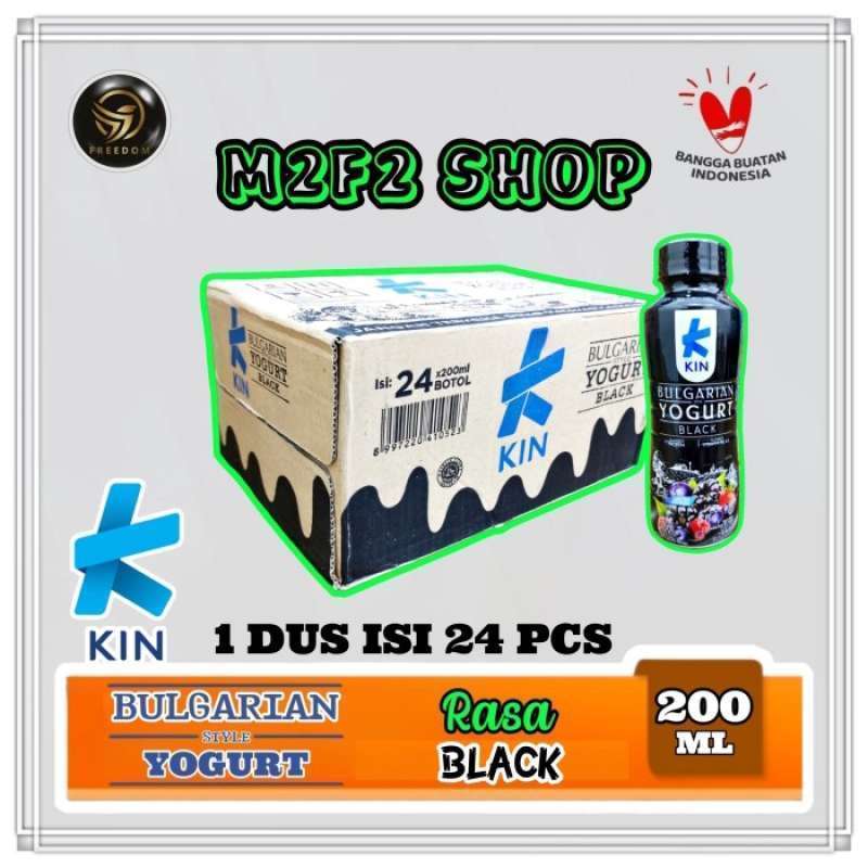 Jual KIN Bulgarian Yogurt Black Beri Hitam Botol Pet 200 ml (Kemasan Karton) di Seller M2F2 Shop ...