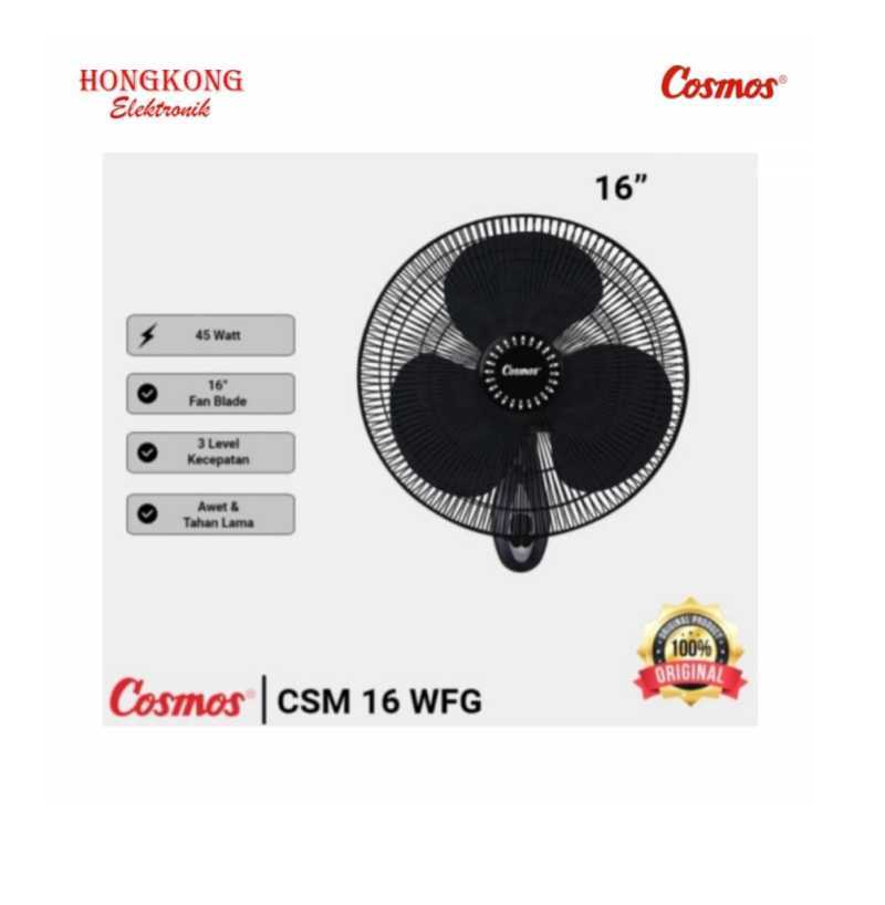 Jual Cosmos 16-wfg Wall Fan Kipas Angin Dinding 16 Inch Hitam Di Seller ...