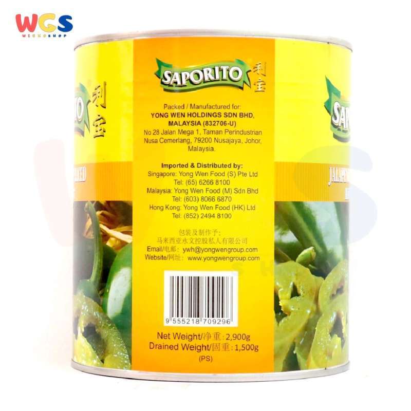 Jual Saporito Jalapeno Nacho Sliced Pepper 2,9 Kg Di Seller Wighoshop - Sampora, Kab. Tangerang ...