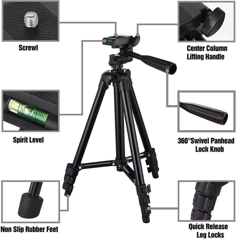 Promo Ns - Tripod Hp - Smartphone Tripod Holder 1 Meter Aluminium Hitam ...