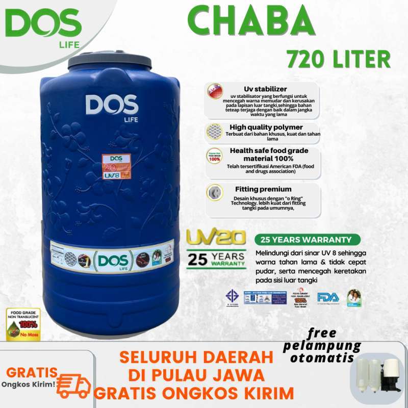 Jual DOS CHABA WATER TANK 720 Liter Toren Air Tandon Air Tanki Air di ...