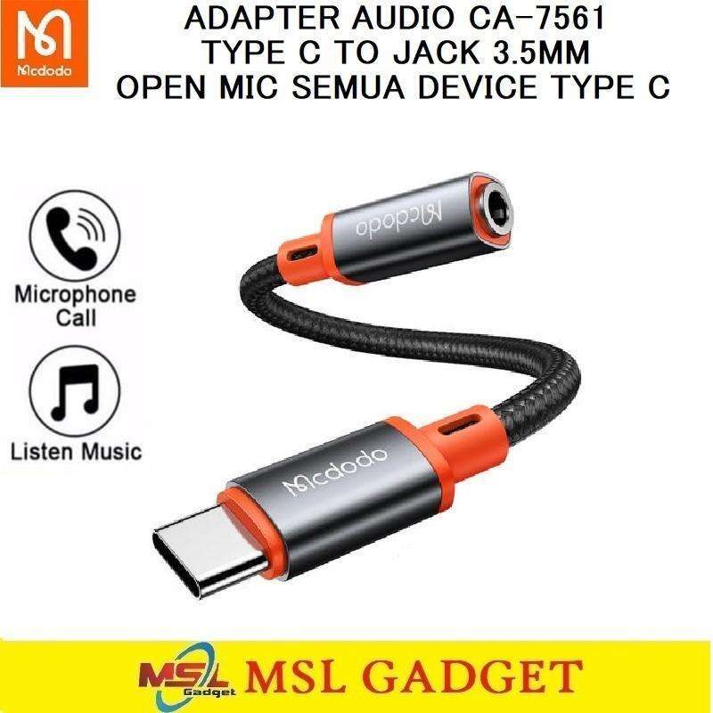Jual Mcdodo Adapter Audio Konverter Headset Type C to 3.5 HiFi DAC CA-7560 di Seller MSL Gadget ...