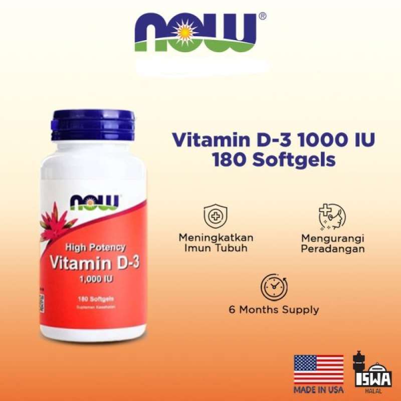 Jual Now Vitamin D3 1000 Iu Isi 180 - Original Bpom Vit D-3 Di Seller Rumah Bayi Semarang ...