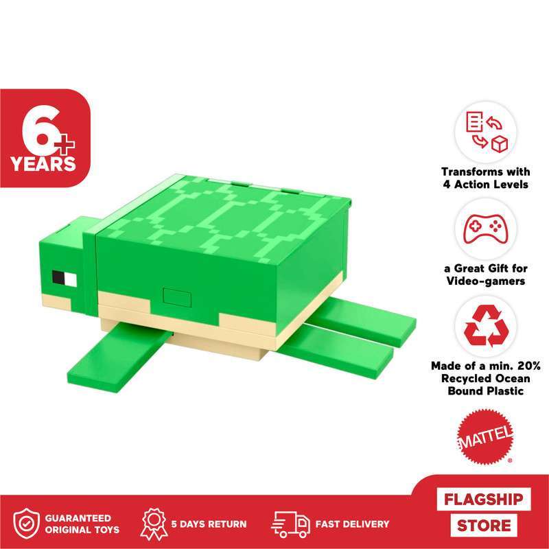 Jual Minecraft Transforming Turtle Hideout Playset - Mainan Action ...