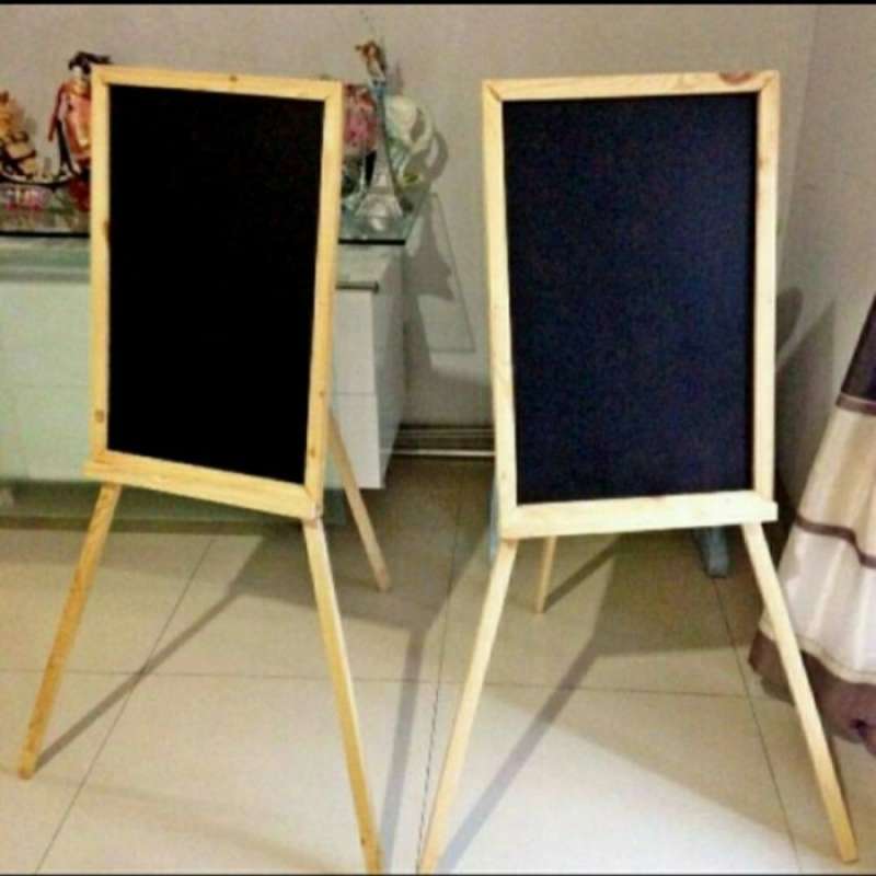 Jual Papan Tulis Kapur Blackboard + Stand 60*90 Stand 80Cm di Seller ...