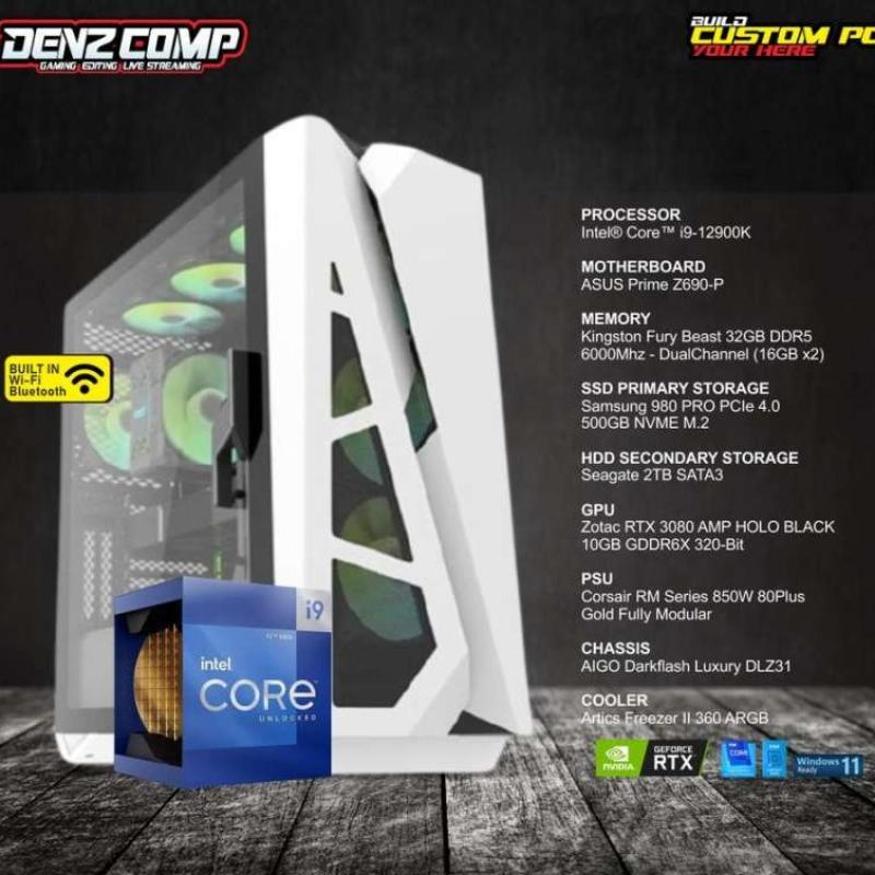 Jual PC Gaming - Intel Core i9 12900K - RTX 3080 10GB - RAM 32GB DDR5 ...