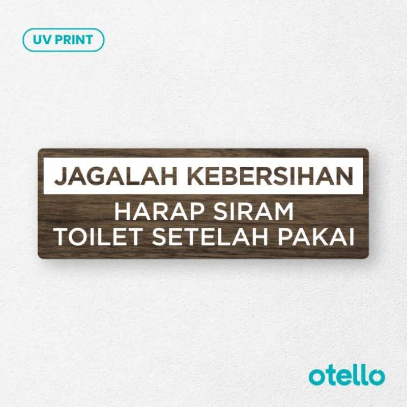 Jual Premium Jagalah Kebersihan Toilet Sign Board Kayu Print Uv Papan ...