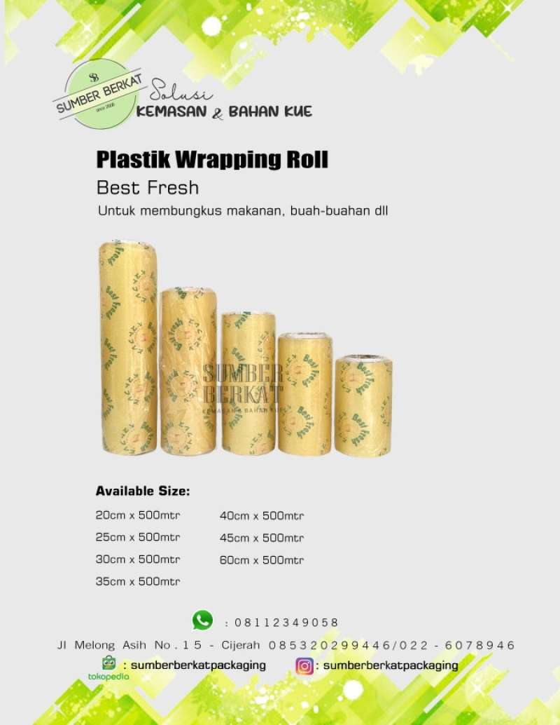 Promo Plastik Wrapping Makanan / Best Fresh / Plastik Wrap 35Cm X 500M ...