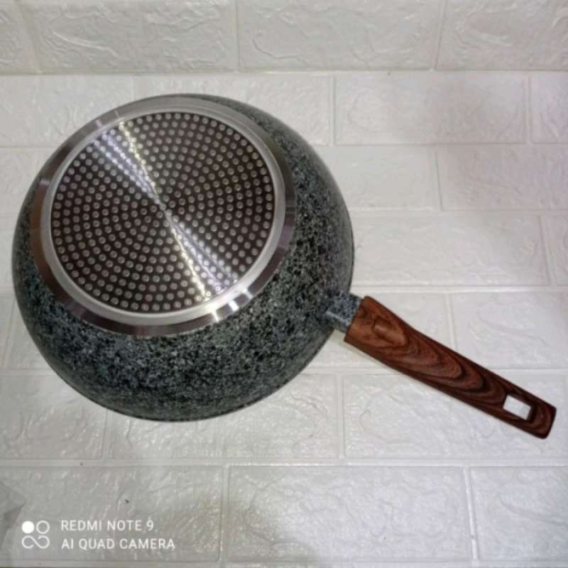 Jual Yoshikawa 30cm Fry Wok Marble Induksi Panci Kuali Pan Penggorengan Di Seller Niagaraa ...