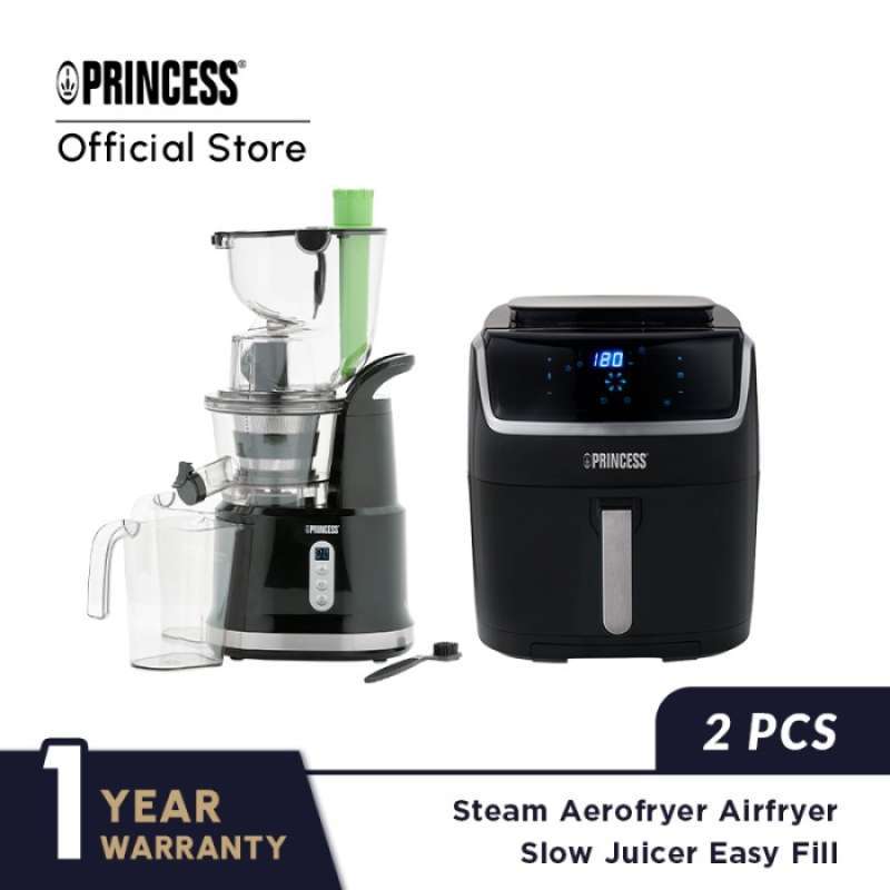 Jual Paket Princess Slow Juicer Easy Fill - Steam Air Fryer 6.5l Di ...