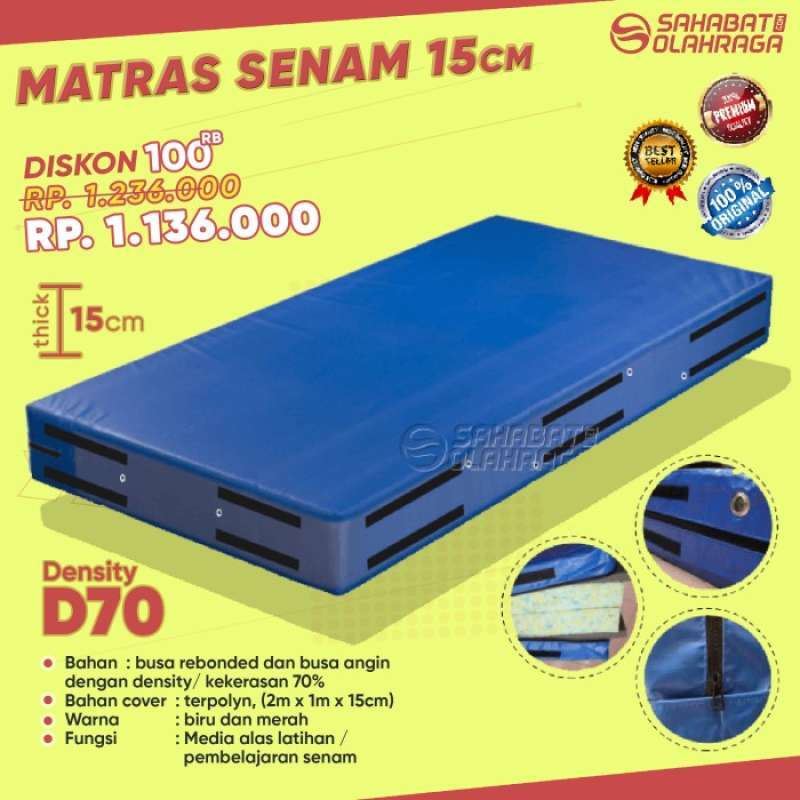 Jual Matras Senam Lantai Matras Sekolah Matras Olahraga Terapi 15Cm D70 ...