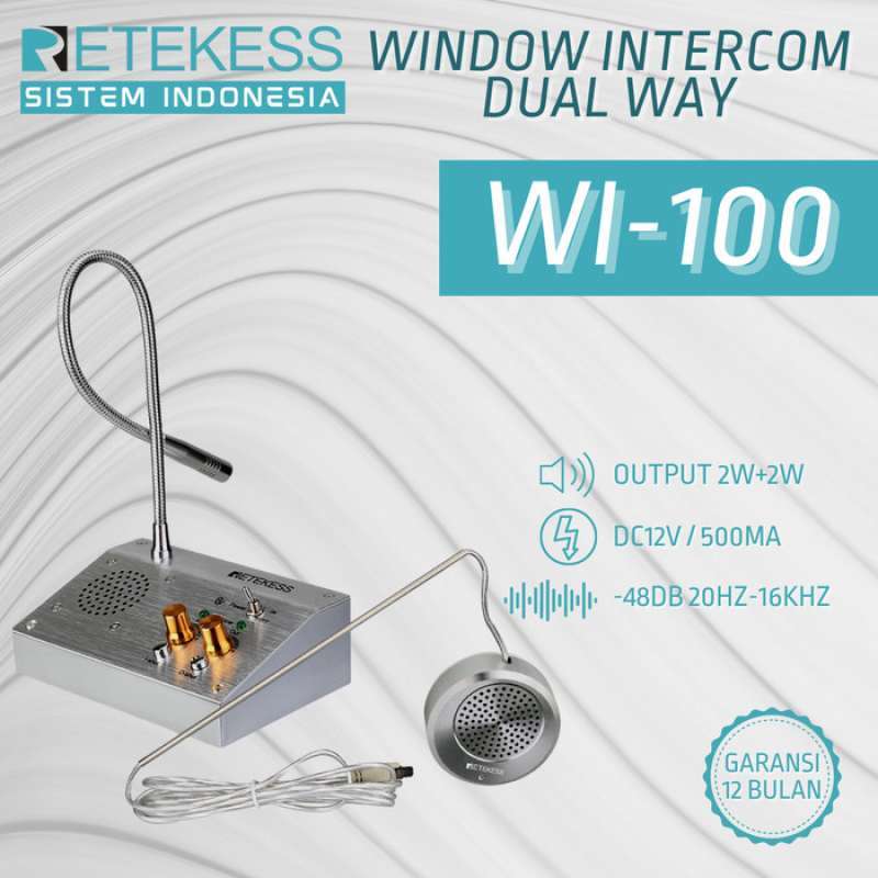 Promo Retekess Window Counter Intercom Dual Way Mic Loket 2 Arah Tw103 ...