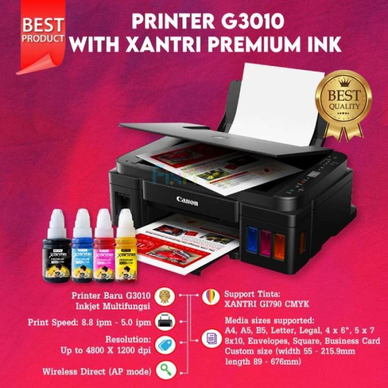 Promo Printer Canon G3010 G 3010 All in One Print Scan Copy WiFi Tinta ...