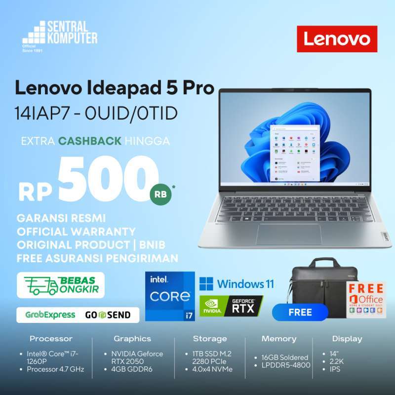 Jual Lenovo Ip 5 Pro 14iap7 0uid/0tid - I7-1260p-rtx 2050-16gb-1tb-win ...