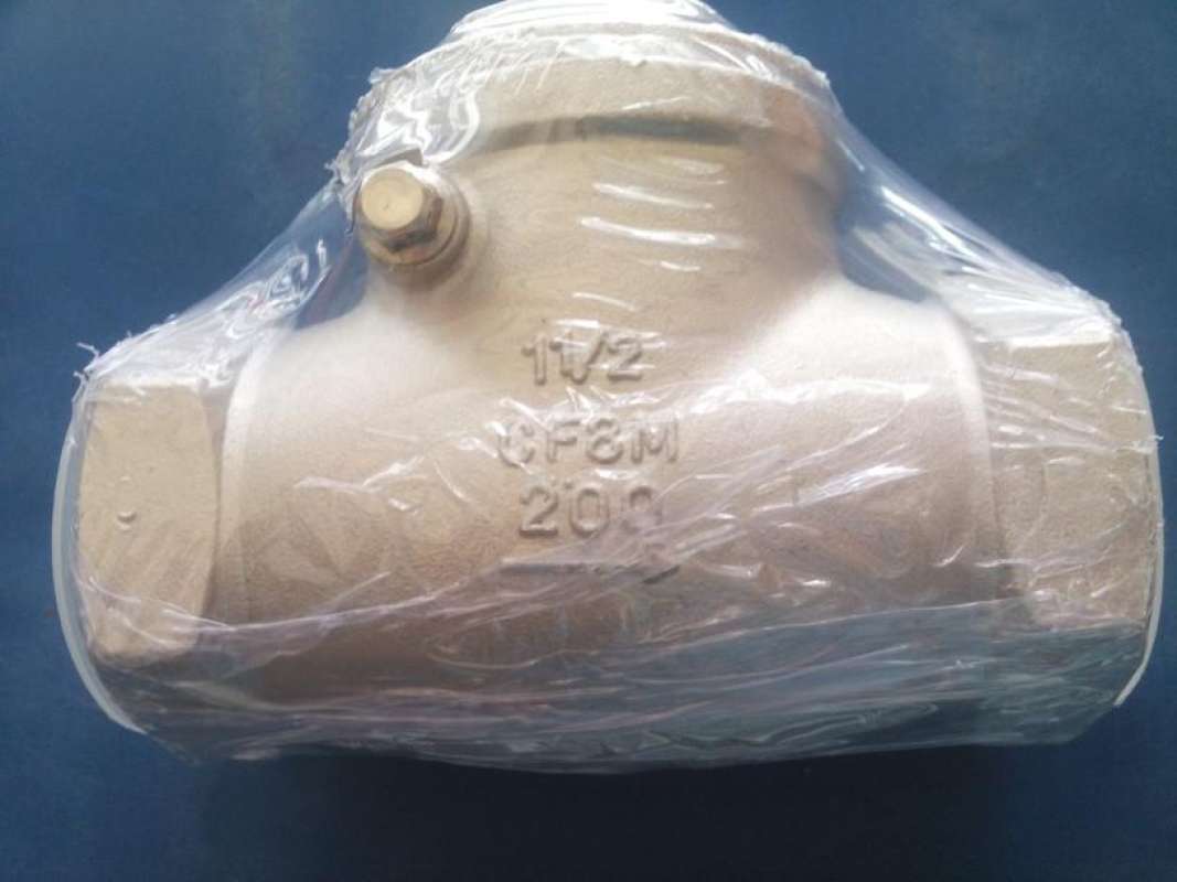 Jual Swing check valve ss 316 2 drat stainless cf8m 200 wog screw end ...