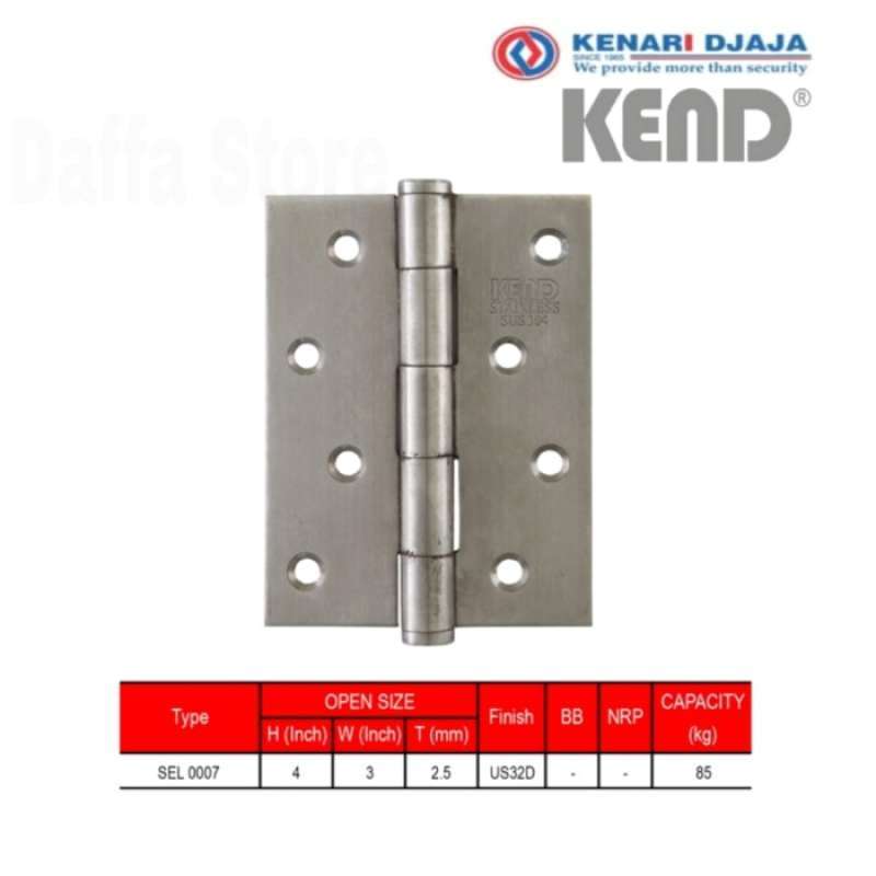 Promo Engsel Pintu 4 Original Kend Hinge Sel0007 Us32D - Sel 0007 ...