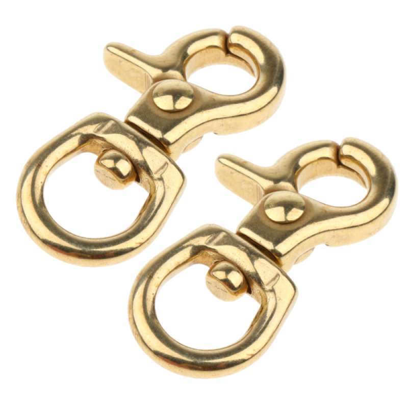 Jual 2 Pack Trigger Snap Hooks Brass Swivel Clasps Lobster Claws Craft ...
