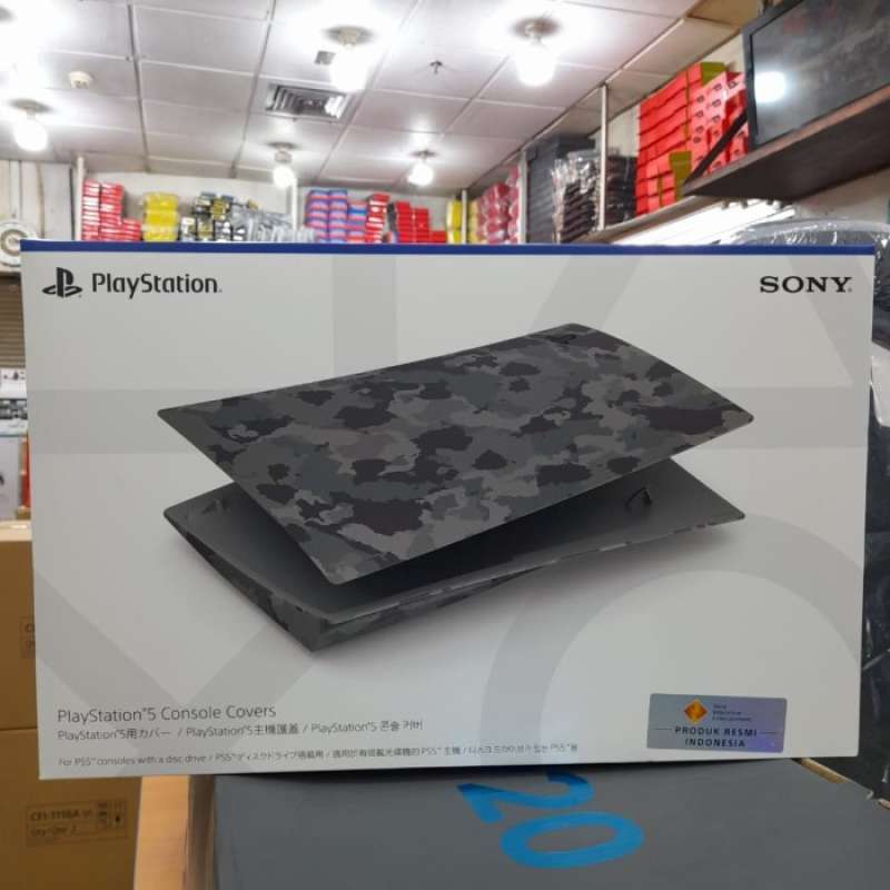 Jual PS5 Official Original Console Cover Case Grey Camouflage di Seller ...