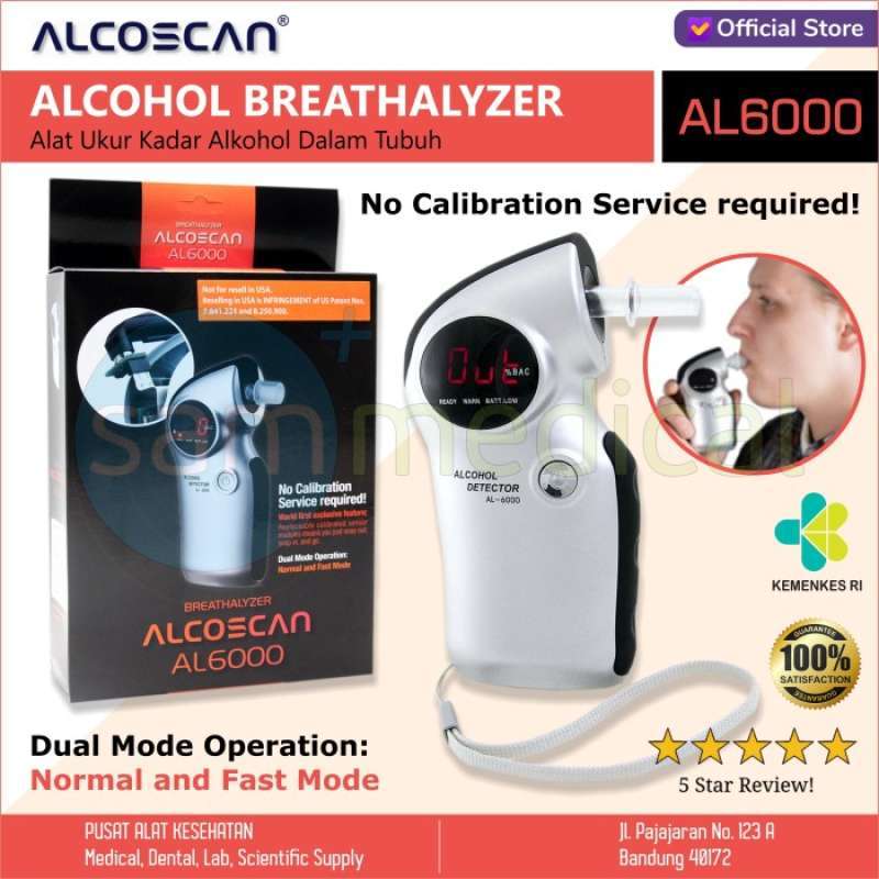 Jual Alat Ukur Kadar Alkohol Tubuh Breath Tester Alcoscan Al6000 Di ...