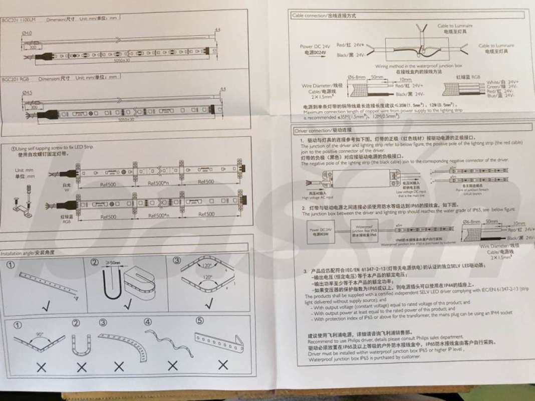 Jual Philips Led Strip Bgc201 Ip65 Rgb 480lm/m 5meter 24volt ...