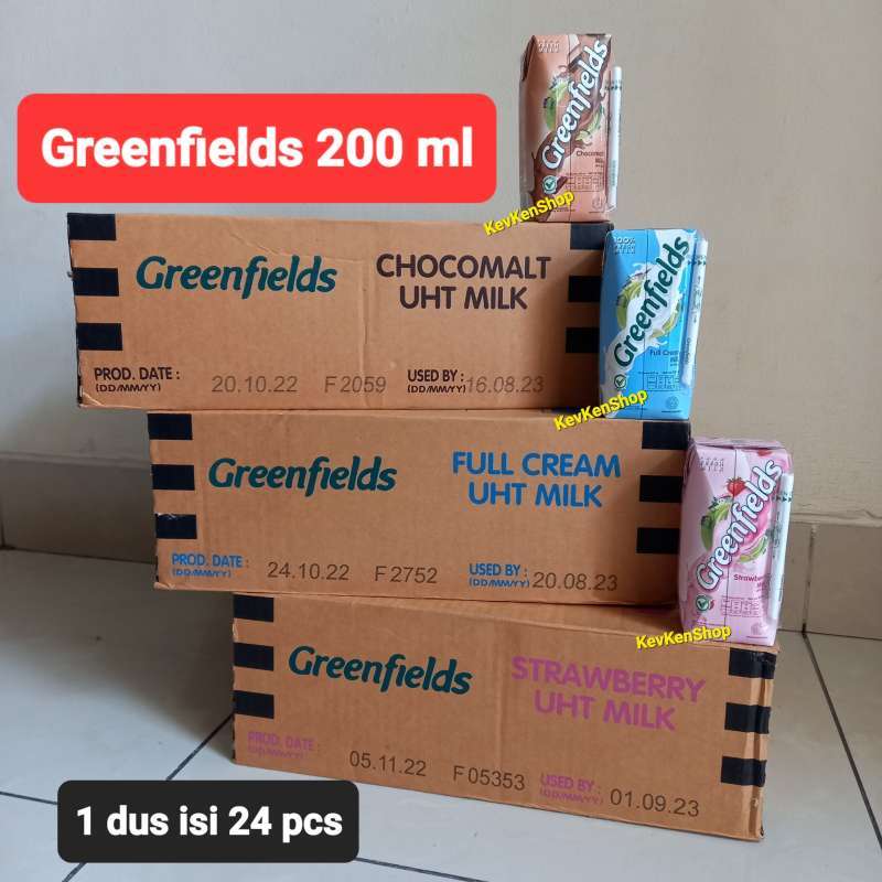 Jual GREENFIELDS UHT Susu 200 ml GREEN FIELDS 200ml Harga per Dus isi ...
