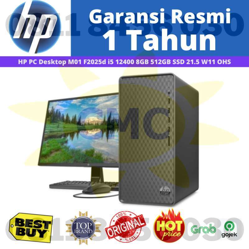 Promo Hp Pc Desktop M01 F2025d I5 12400 8gb 512gb Ssd 21.5 W11 Ohs Diskon 25% Di Seller Cahaya ...