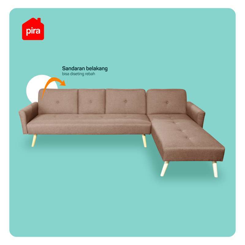 Jual PIRA - NORA CORNER Sofa bed - Brown Indonesia di Seller PIRA Official Store - Gending-2 ...