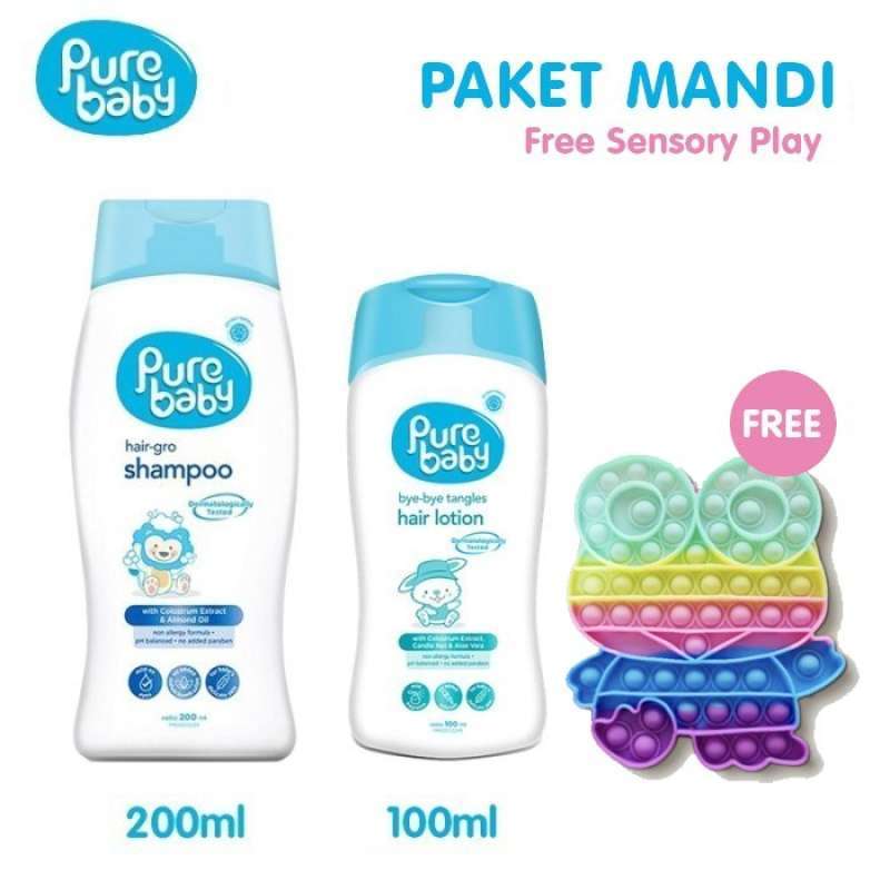 Promo Pure Baby Paket Mandi Free Sensory Play Diskon 34% di Seller BOS ...