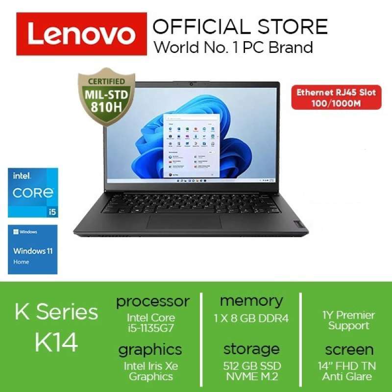 Jual Lenovo K14 Gen 1 3600 || Core i5-1135G7 8GB 512GB SSD Intel Iris Xe Graphics functions ...