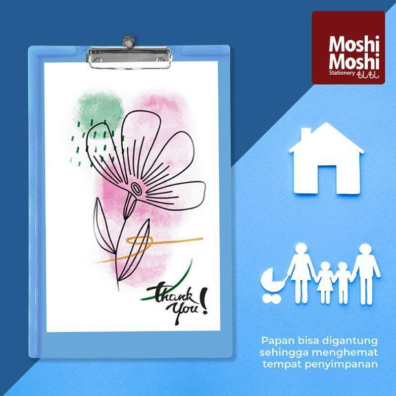 Jual Clipboard Paper Papan Alas Tulis Penahan Siku Kertas Ujian Anti Geser Creamy Ivory Di