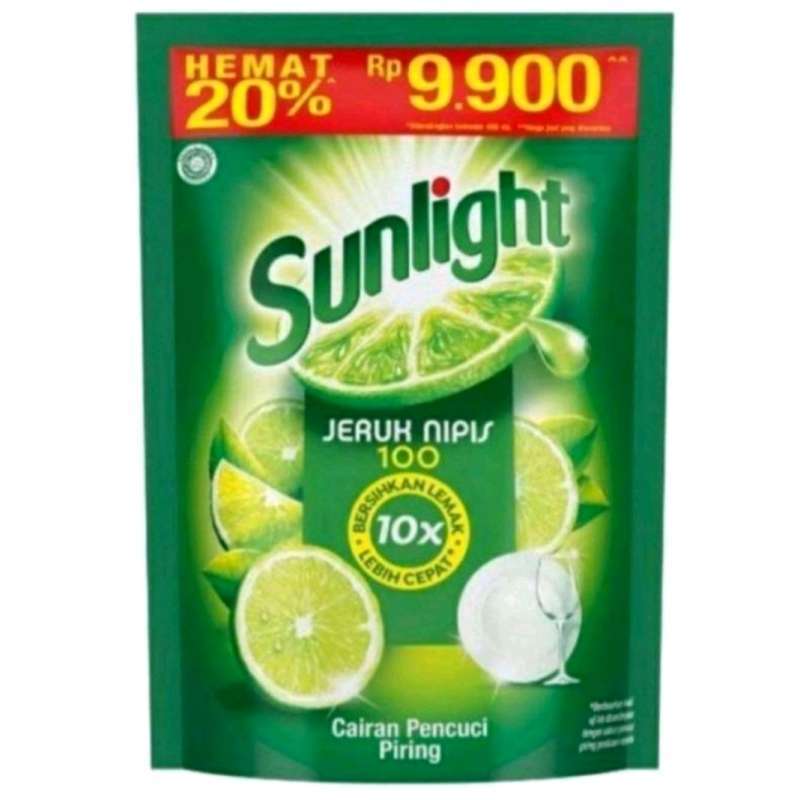 Jual Sunlight Cairan Pencuci Piring Jeruk Nipis 460 Ml - Sabun Cuci Piring - Dishwashing di ...