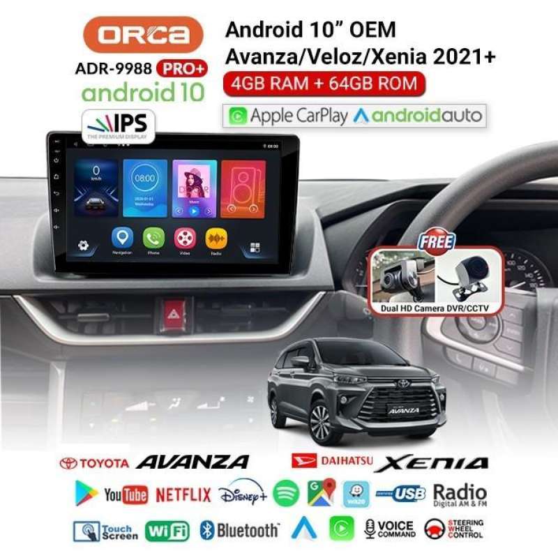 Jual Head Unit Android Carplay 10 Avanza/xenia 2021 Orca Pro+ G2 Dvr Di ...