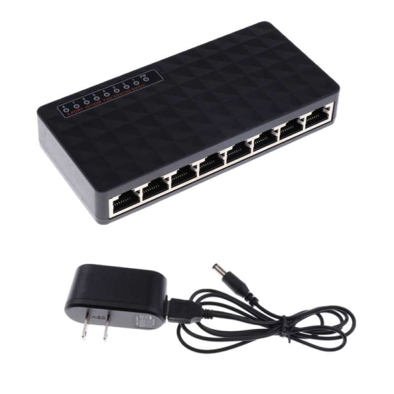 Jual 8 Port 10/100M Ethernet Switch LAN Network Hub Wire RJ45 Home ...