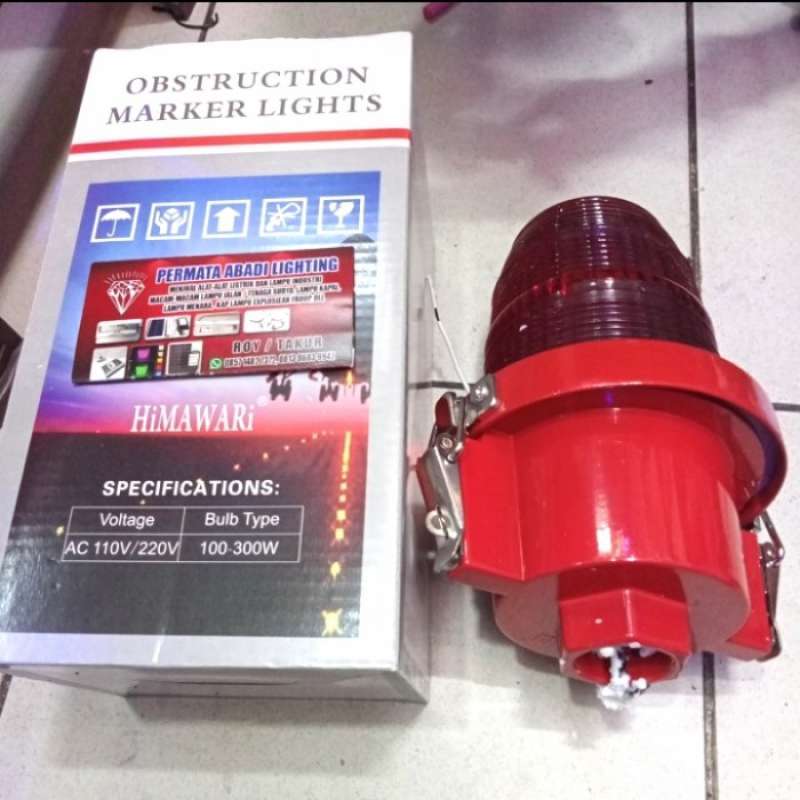 Jual Obstruction Marker Lights/lampu Menara E27 Glass Type 9898 Di ...