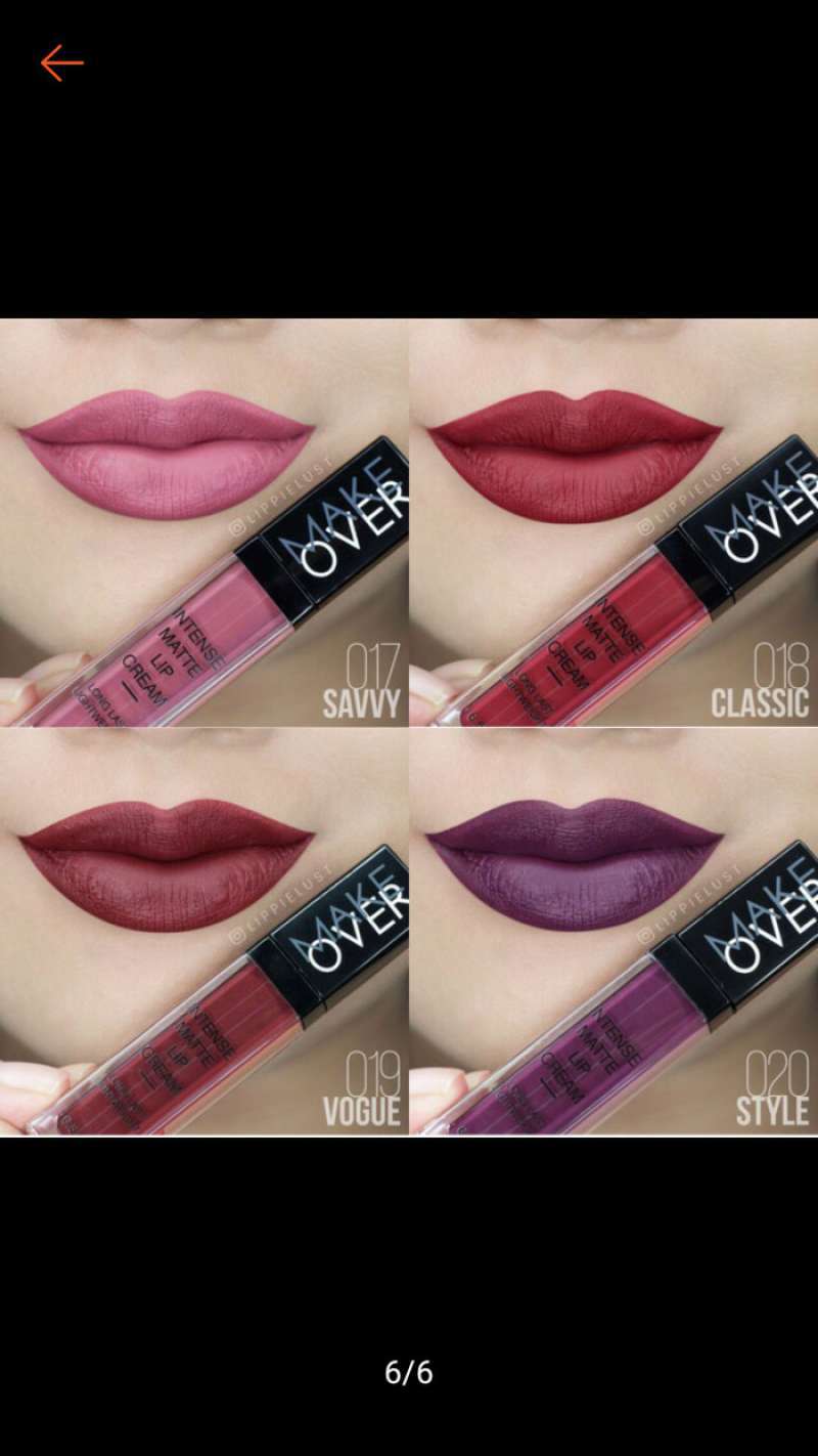 Jual Makeover Intense Matte Lip Cream 100% Original Make Over di Seller ...