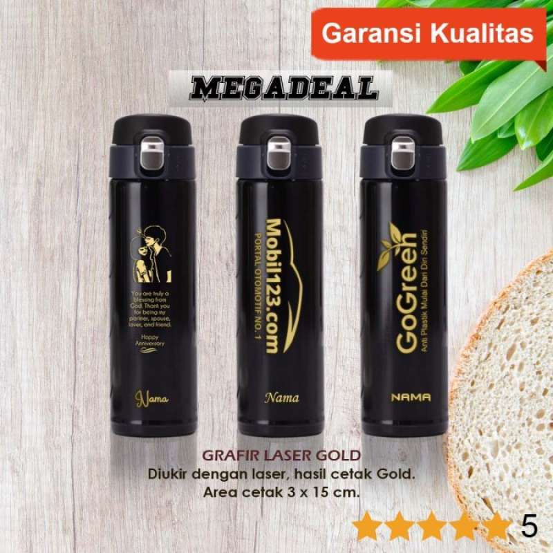 Promo Tumbler Custom Cetak Grafir Laser Emas Souvenir Murah Cetak Logo ...